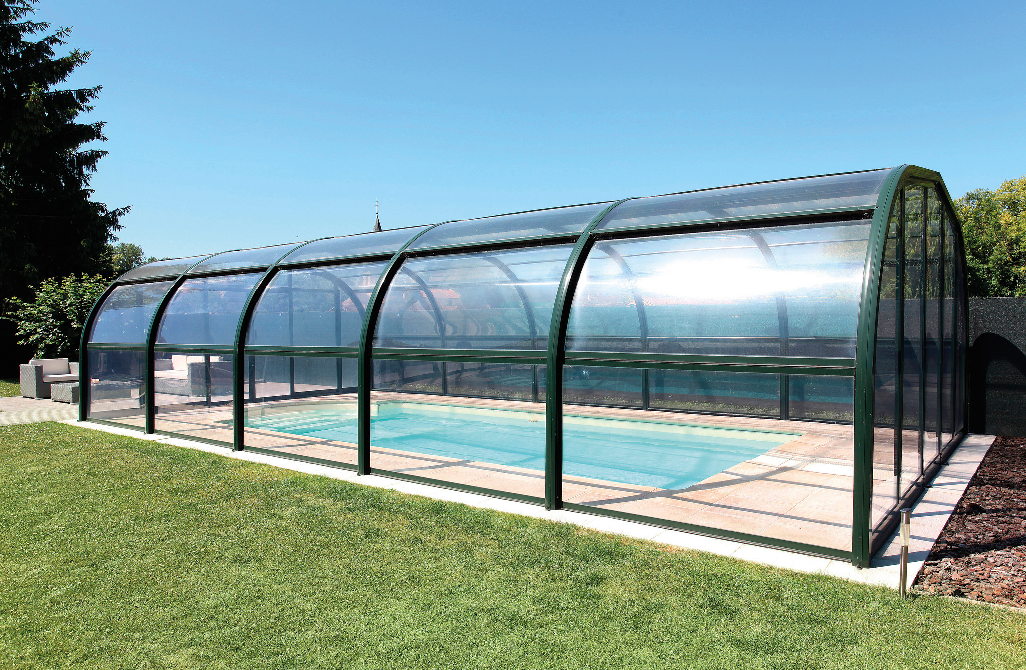 Poolüberdachung • Poolhalle