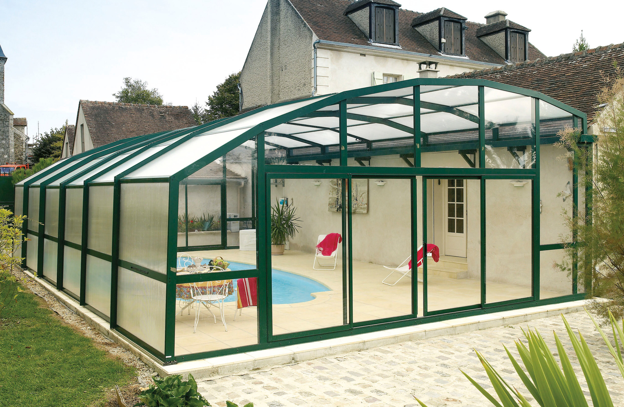 Poolüberdachung • Poolhalle